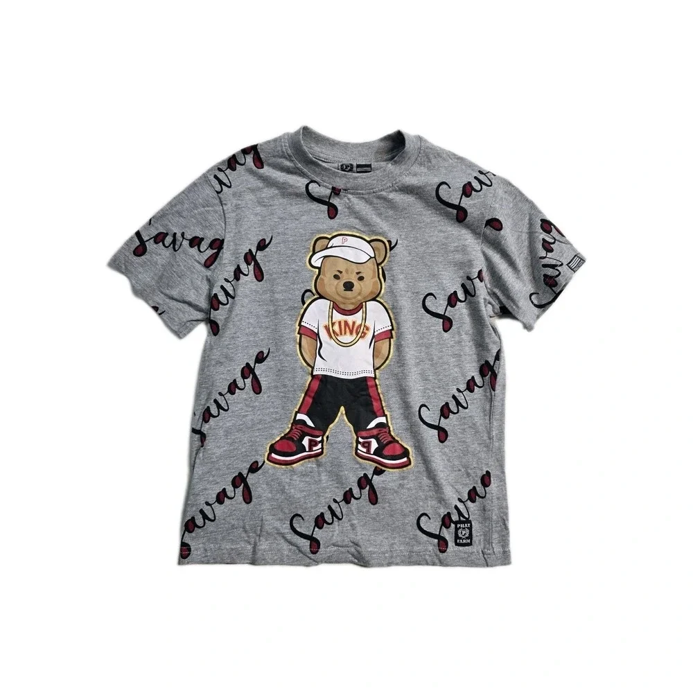 Phat Farm | Shirts & Tops | Phat Farm Boys Bear Savage The Gray Logo 8 ...
